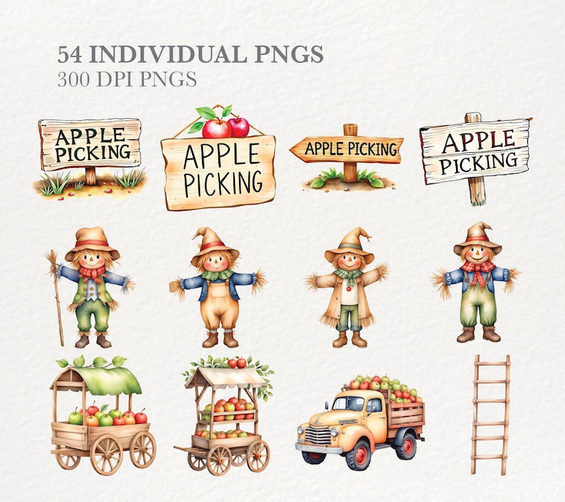 Apple Picking Clipart , Commercial Use , Fruit Clipart, Fruits Clip Art ...