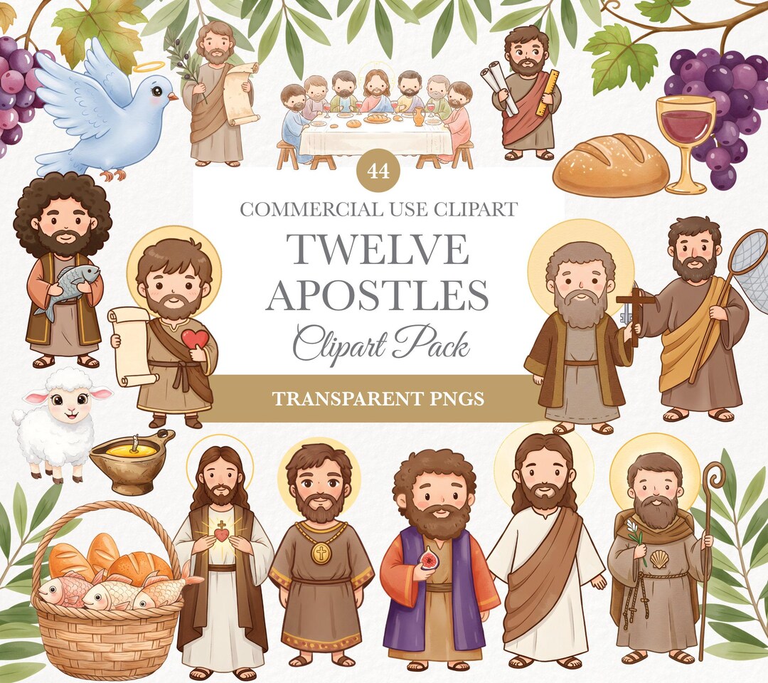 New Testament Clipart, Biblical Characters, Digital Download for Church ...