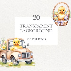 Watercolor Easter Duckling Clipart, Instant Download, Sublimation Png ...