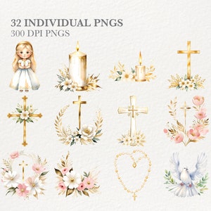 First Communion Clipart, Digital Paper Craft, First Holy Communion Png ...