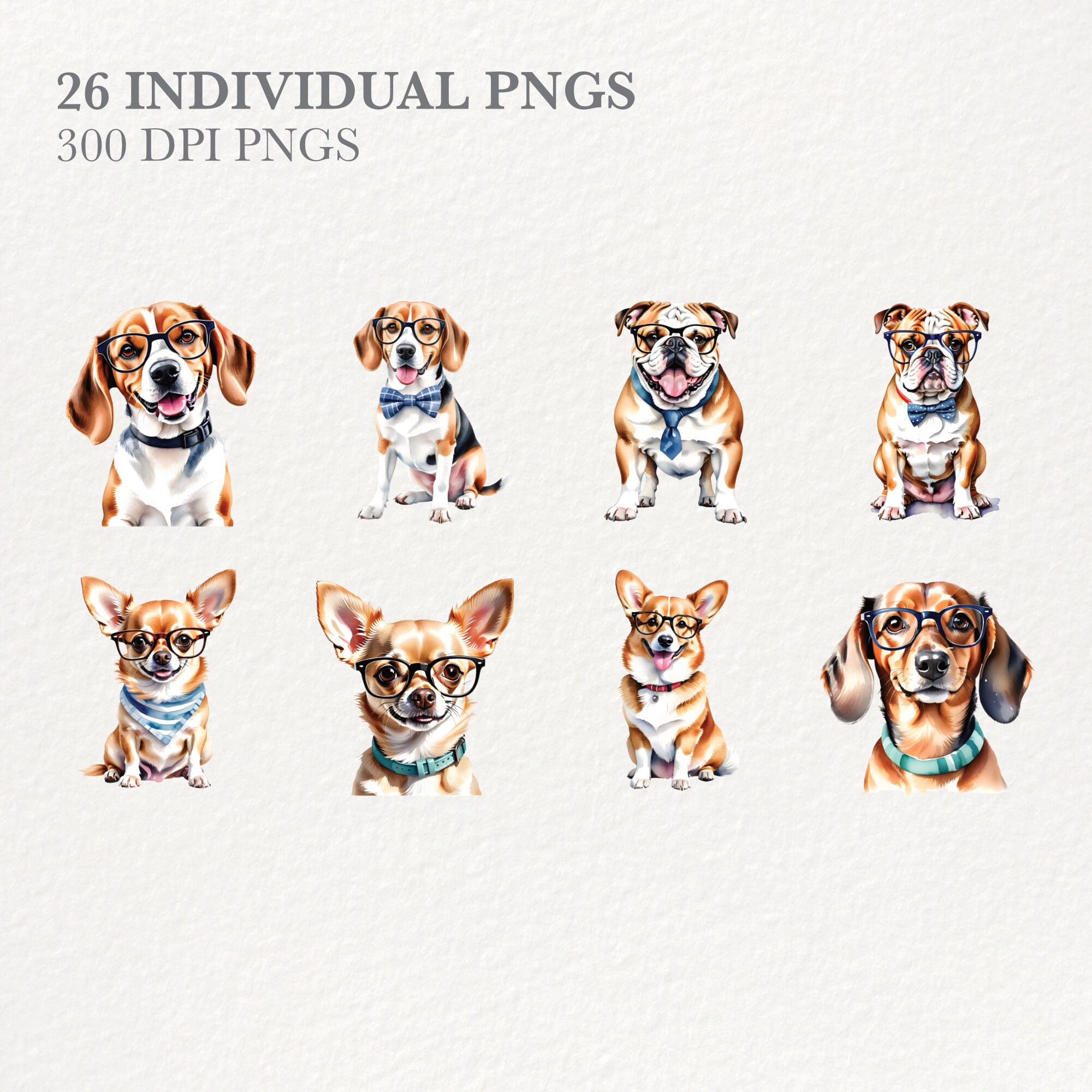 Quirky Funny Dog Clipart Bundle, Commercial Use, Digital Download, Junk ...