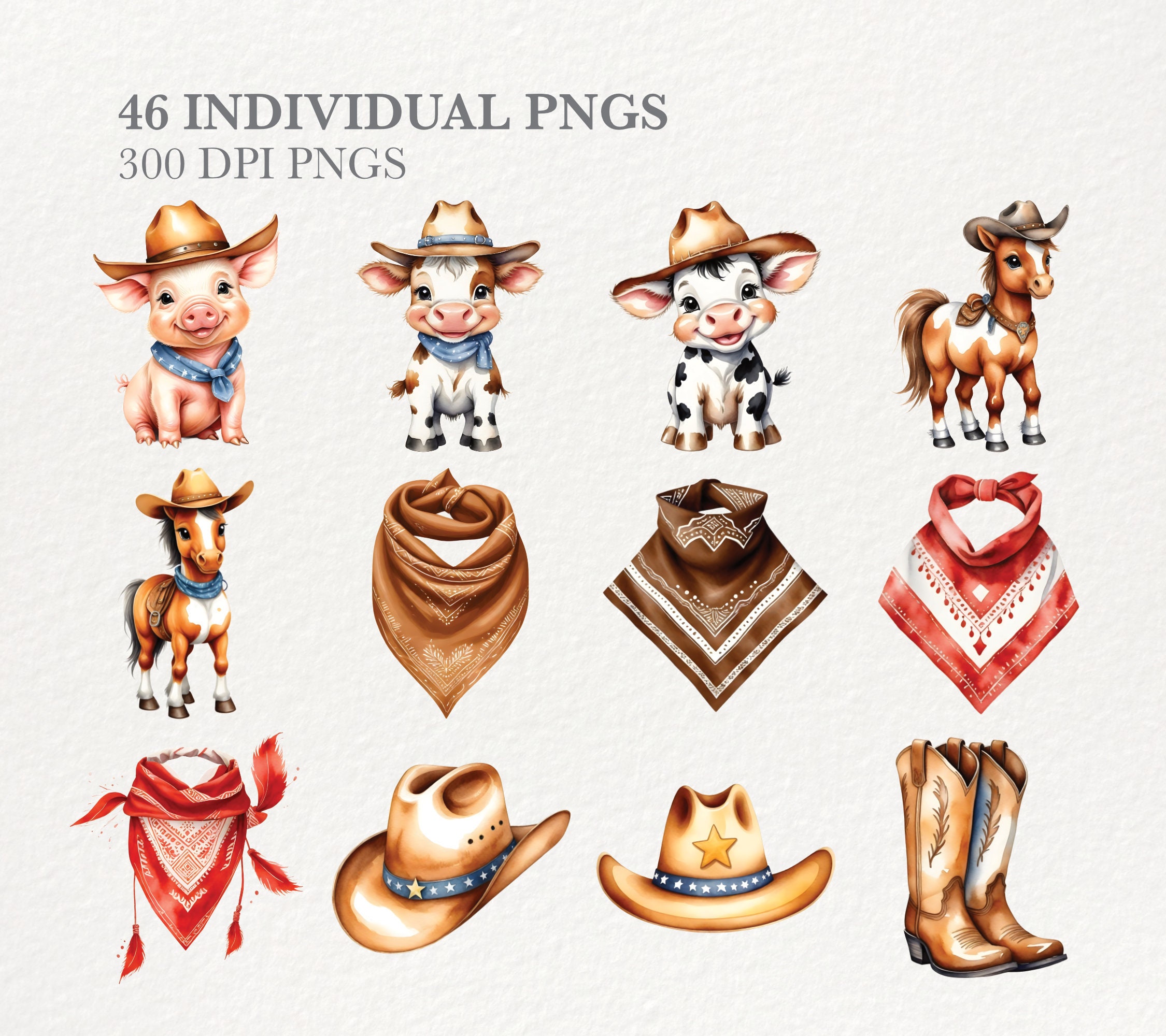 Cute Cowboy Clipart, Baby Cowboy PNG, Wild West Clipart, Baby Western ...
