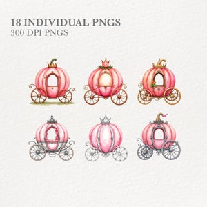 Pumpkin Carriage Clipart, Commercial Use, Pumpkins Clipart, Tale ...