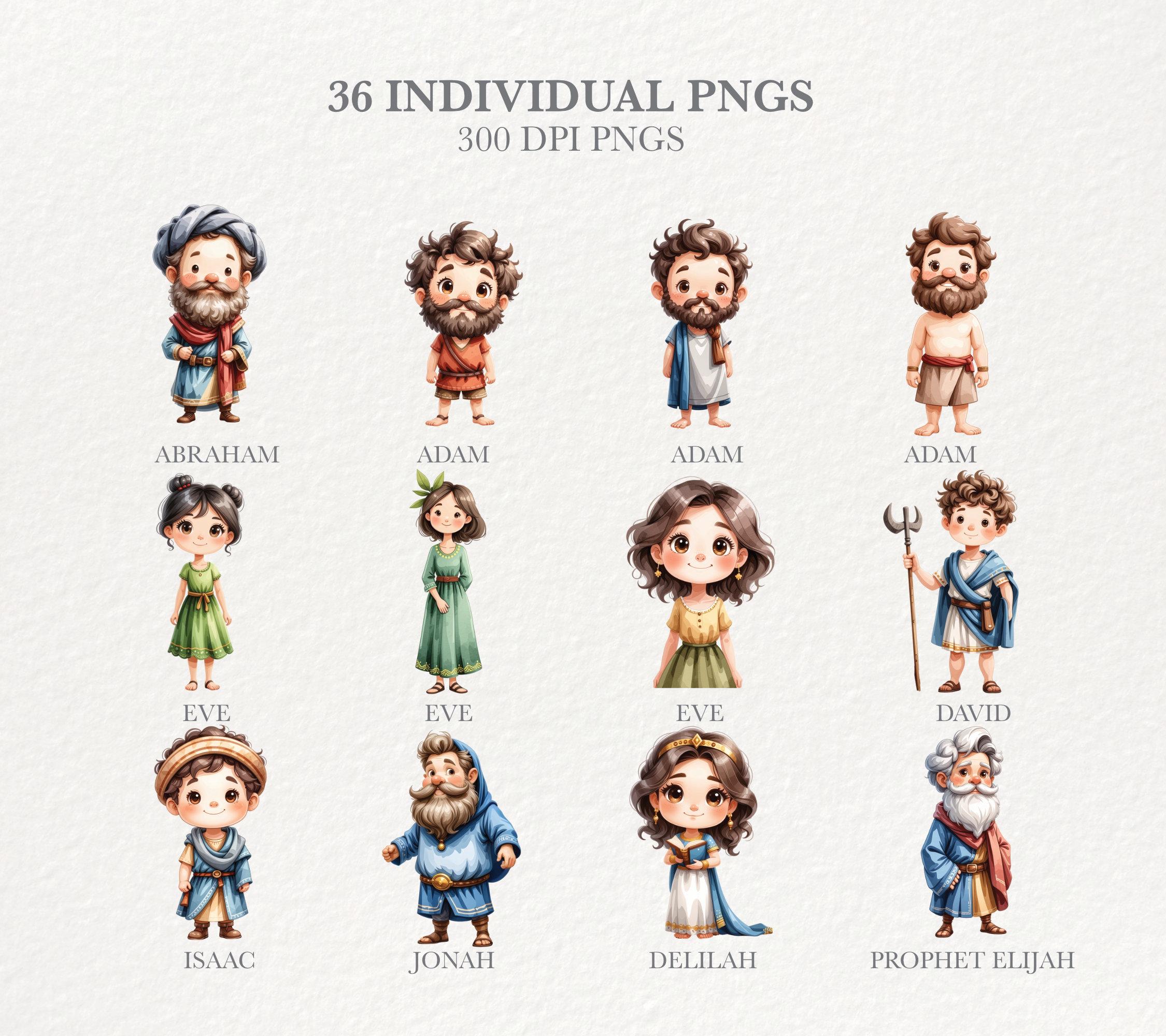 Biblical Characters Clipart, Biblical Stories, Old Testament Clipart ...