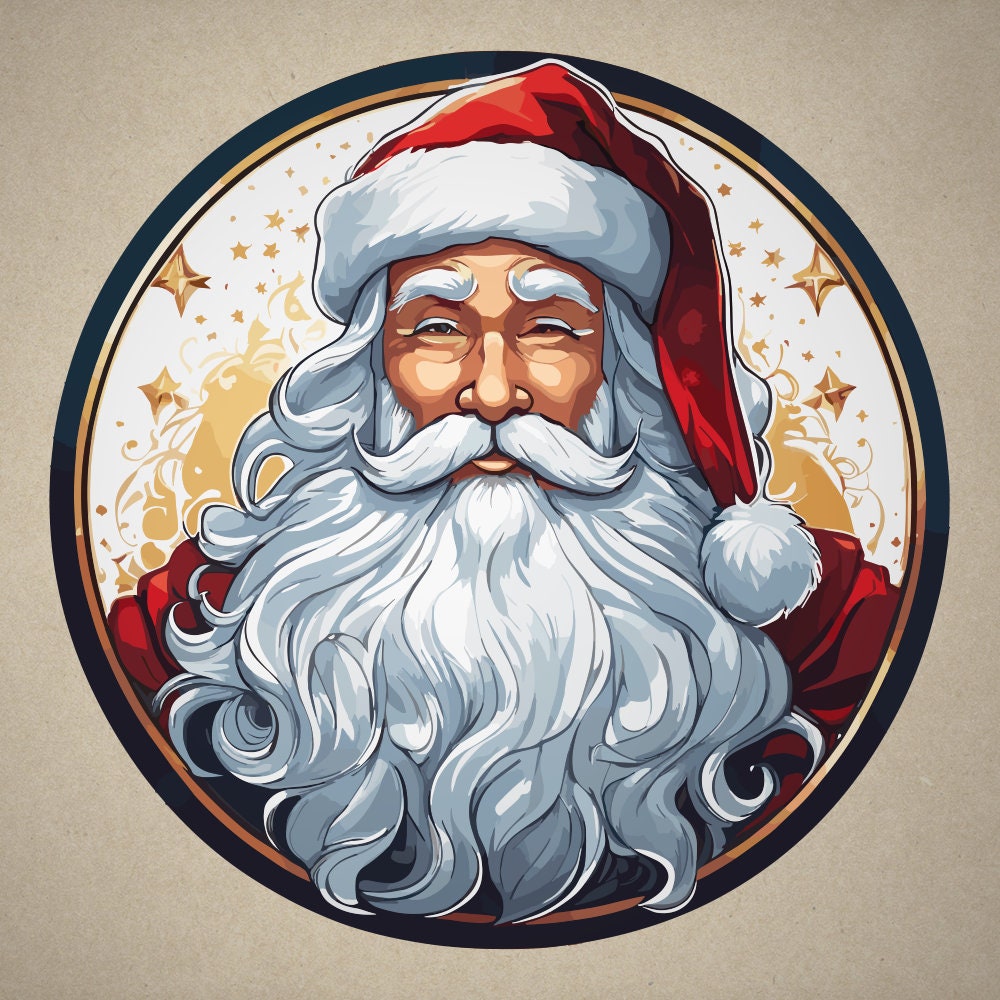 Santa Claus Clipart - Santa Claus Christmas Clip Art Graphic and Sheets for Art, Junk Journals ...