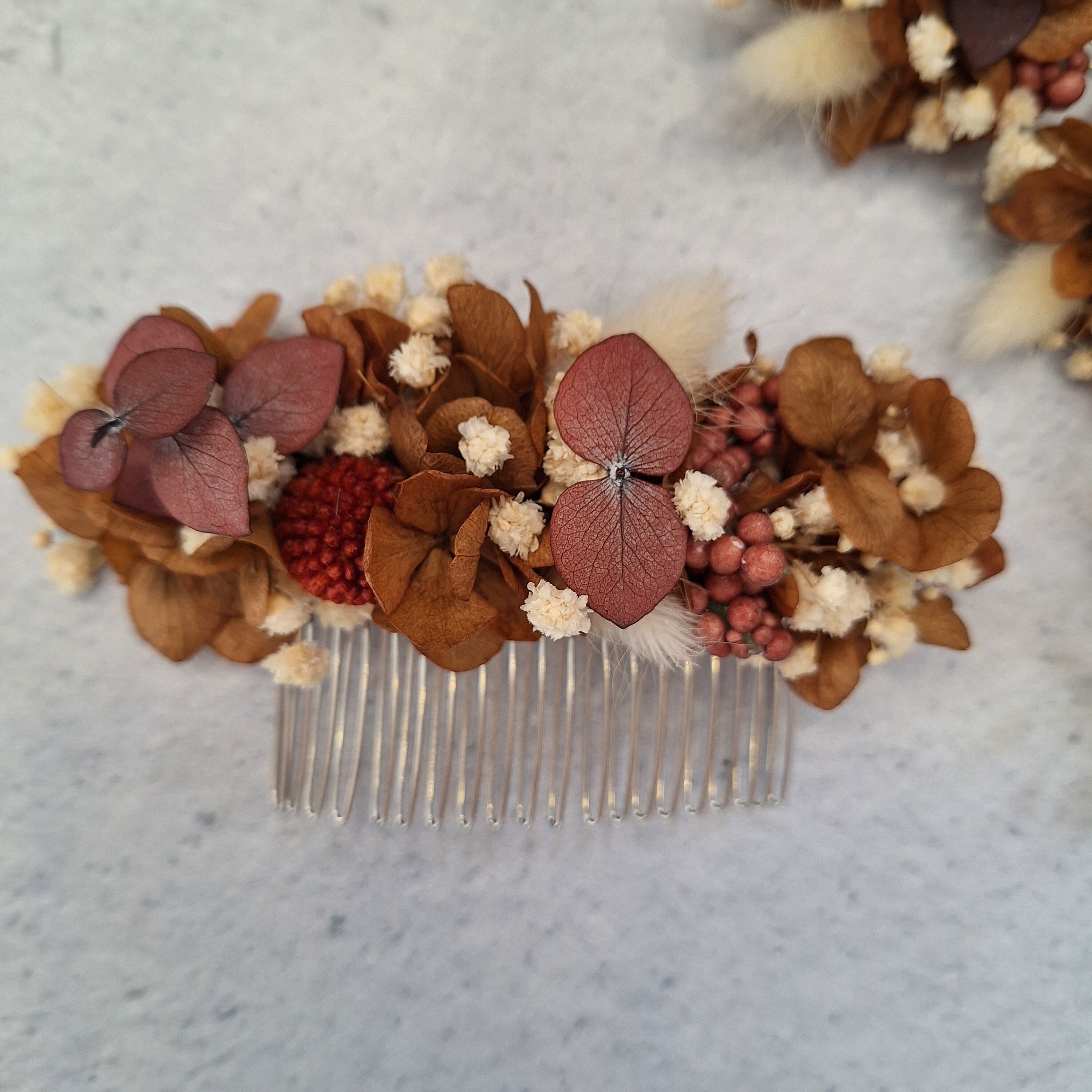 Burnt Orange Comb,terracota Hair Comb,autumn Bride Comb,fall Wedding ...