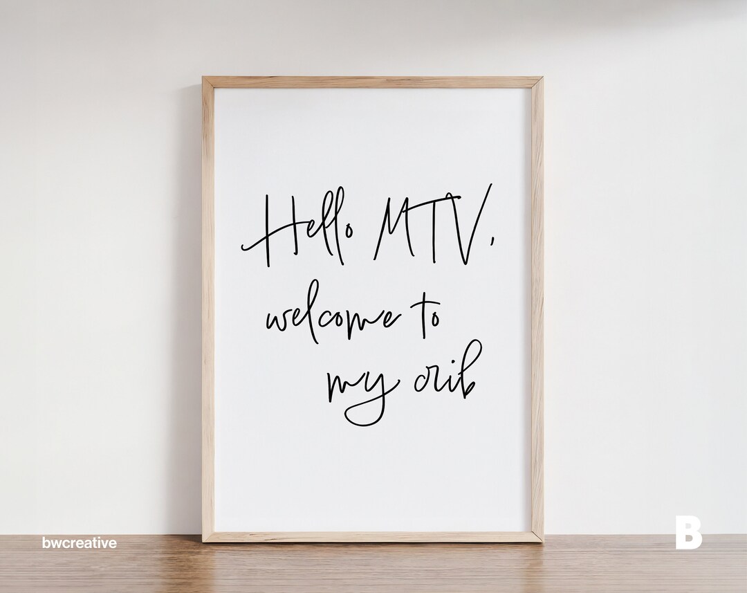 Hello MTV Poster, Minimalistic Poster Design, 5:7 Aspect Ratio, ISO, A4 ...