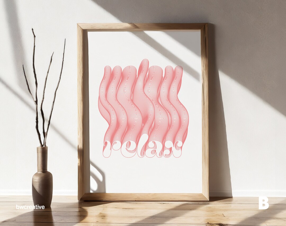 Relax Graphic Poster, Minimalistic Poster Design, 5:7 Aspect Ratio, ISO ...