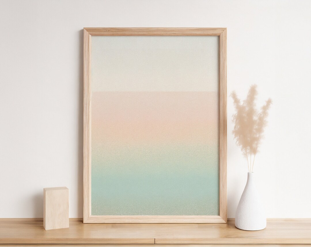 Abstract Horizon Poster, Pastel Minimalistic Poster Design, 5:7 Aspect ...