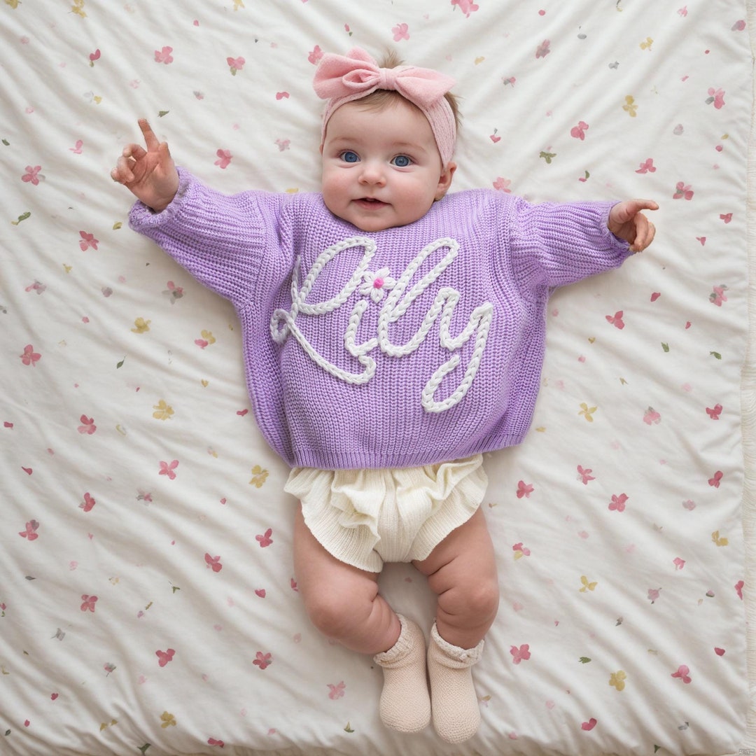Personalized Baby Name Sweater, Custome Baby Sweater With Name,cute ...