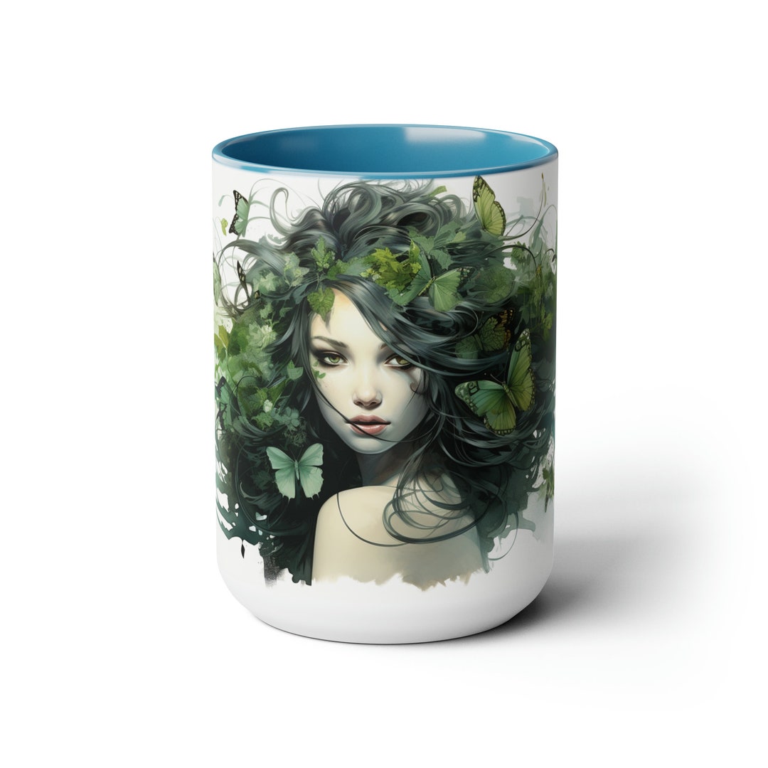 Green Fairy Inspired Magic Theme Two-tone Coffee Mugs, 15oz - Etsy