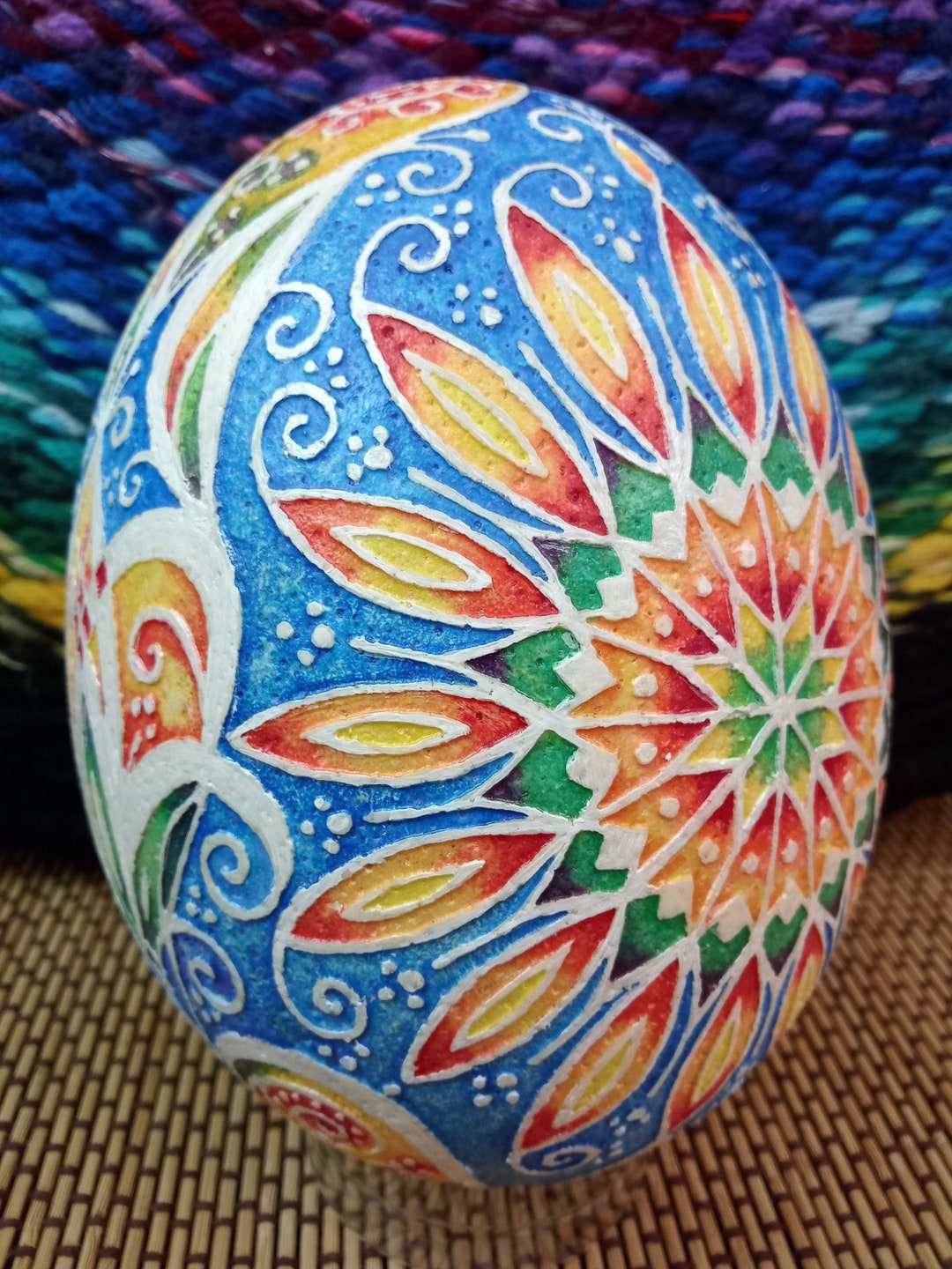 Kindness Unites Hearts Ukrainian decorative Easter egg. Handmade gift ...