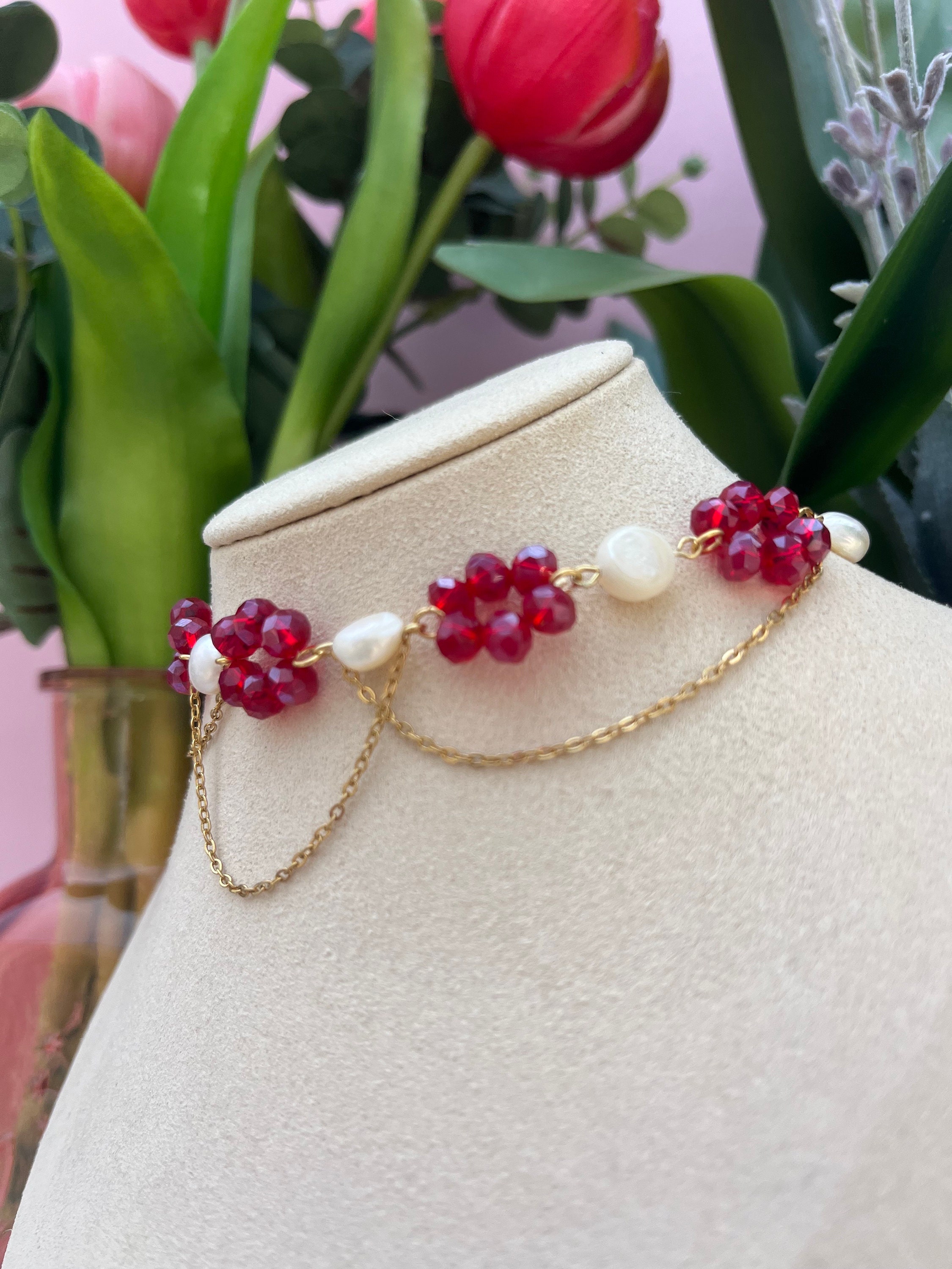DAPHNE - Bridgerton Necklace, Pearls, Gift Idea for Women, Handmade - Etsy