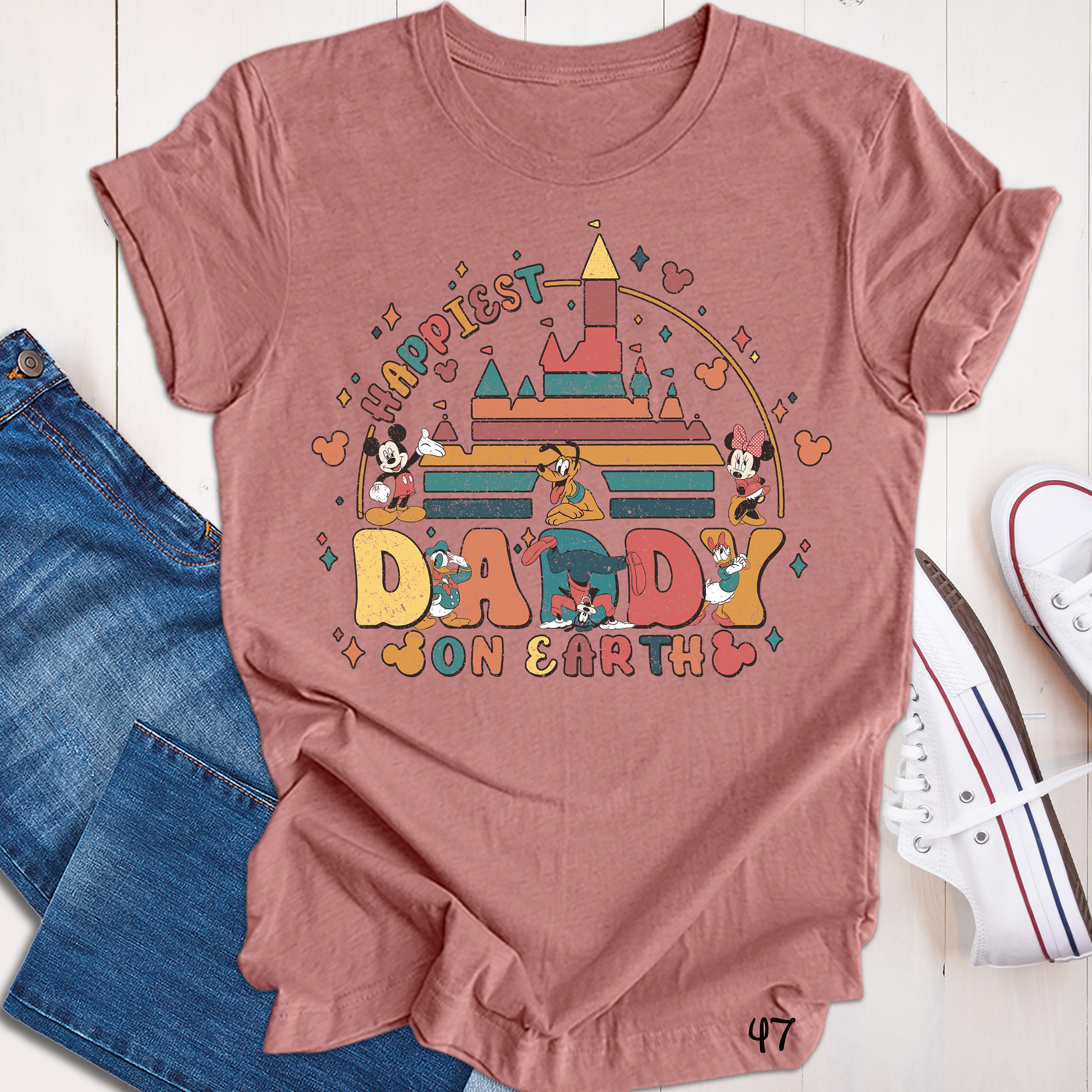 Disney Happiest Daddy on Earth Dad, Funny Disney Dad Shirt, Gift Idea ...