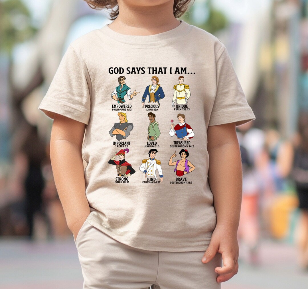 Disney God Says I Am Prince, God Says That I Am Princess Shirt, Disney ...