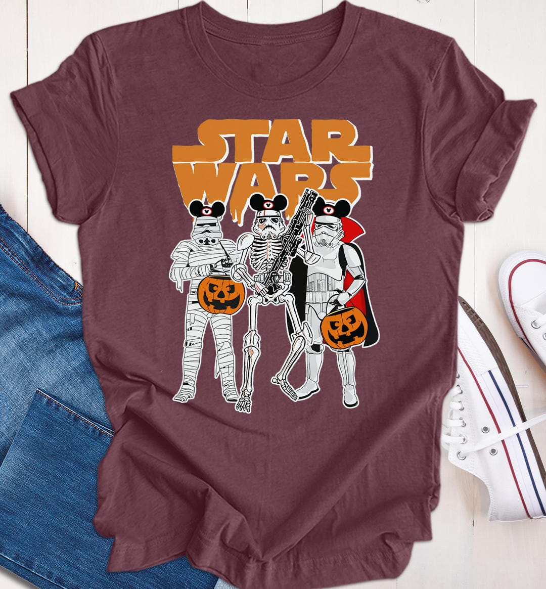 Star Wars Stormtrooper Skeleton Mummy Trick or Treat Halloween Shirt ...