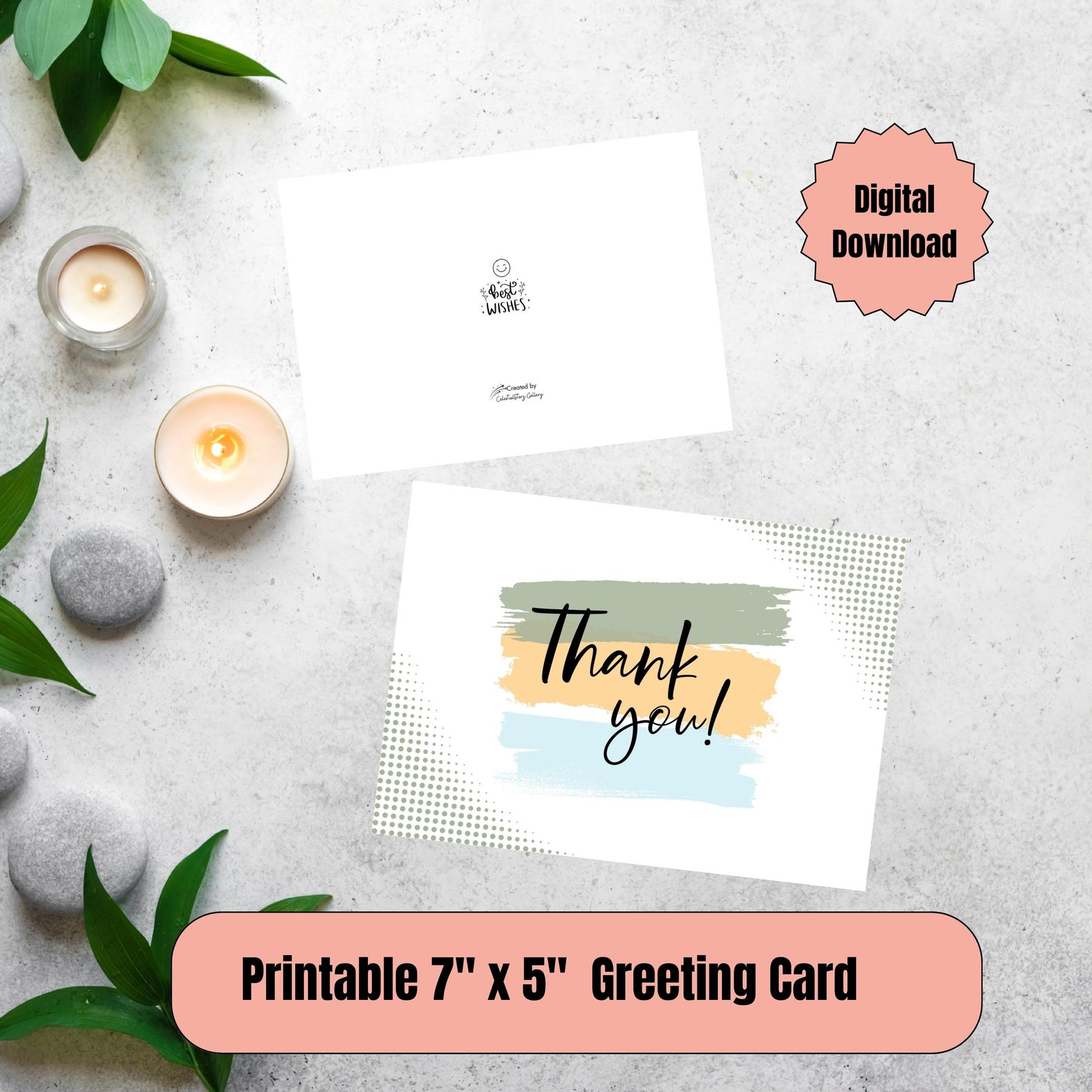 Printable Thank You Card for Family, Friends. - Etsy