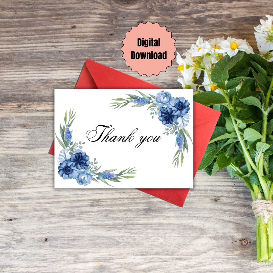Printable Thank You Card for Family and Friends - Etsy