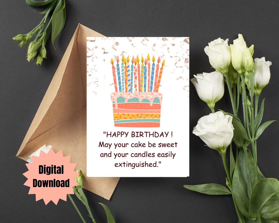 Digital Happy Birthday Card for Friends, Family, Kids, Teen - Etsy