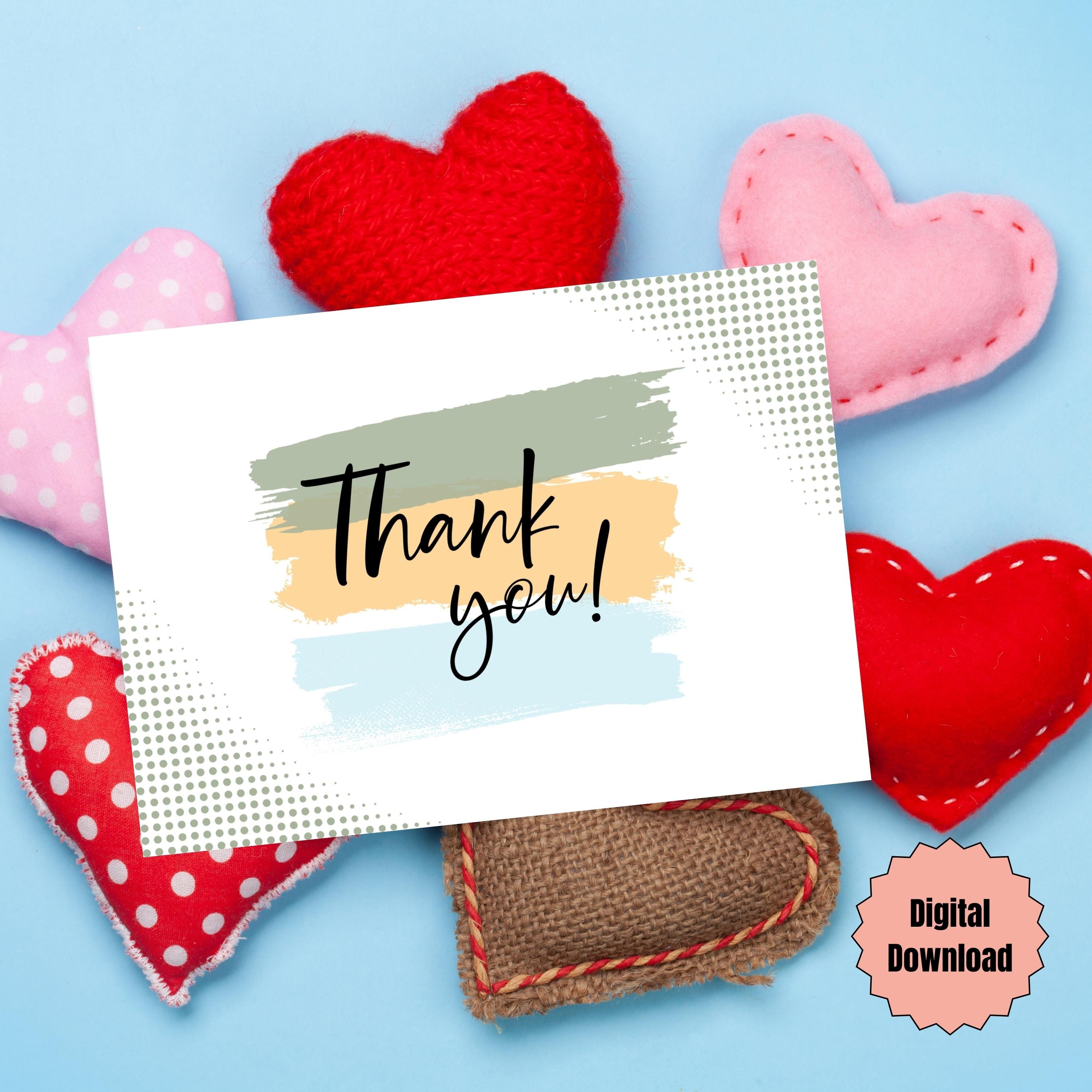 Printable Thank You Card for Family, Friends. - Etsy