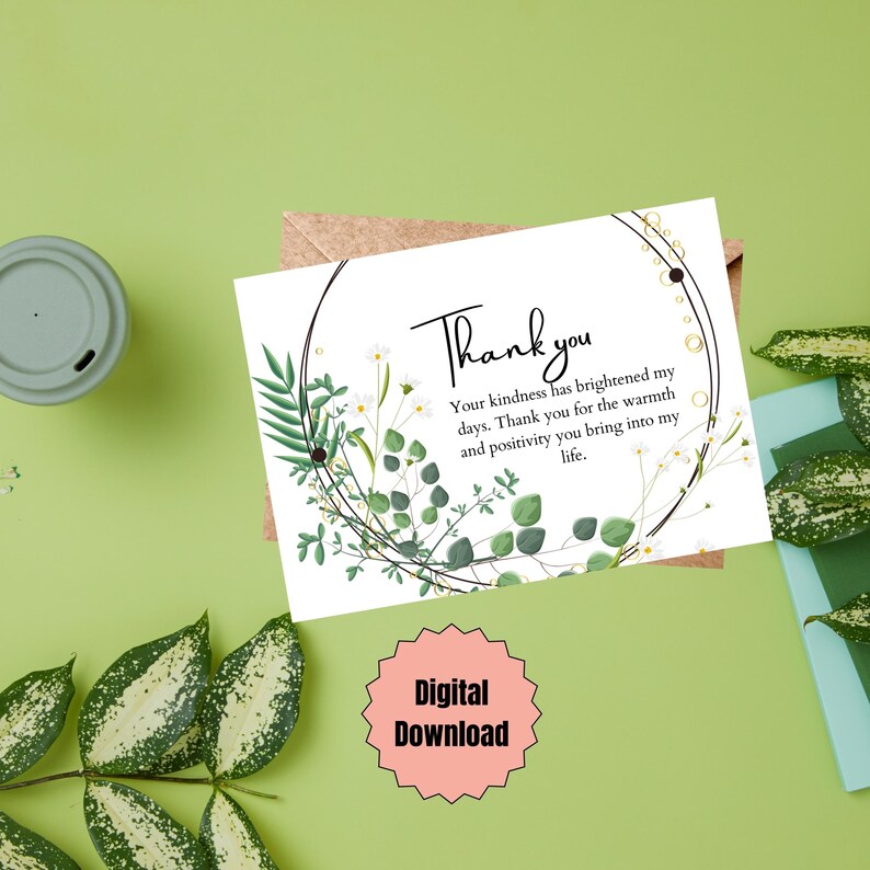 Printable Thank You Card Friends, Family, Boyfriend, Girlfriend - Etsy