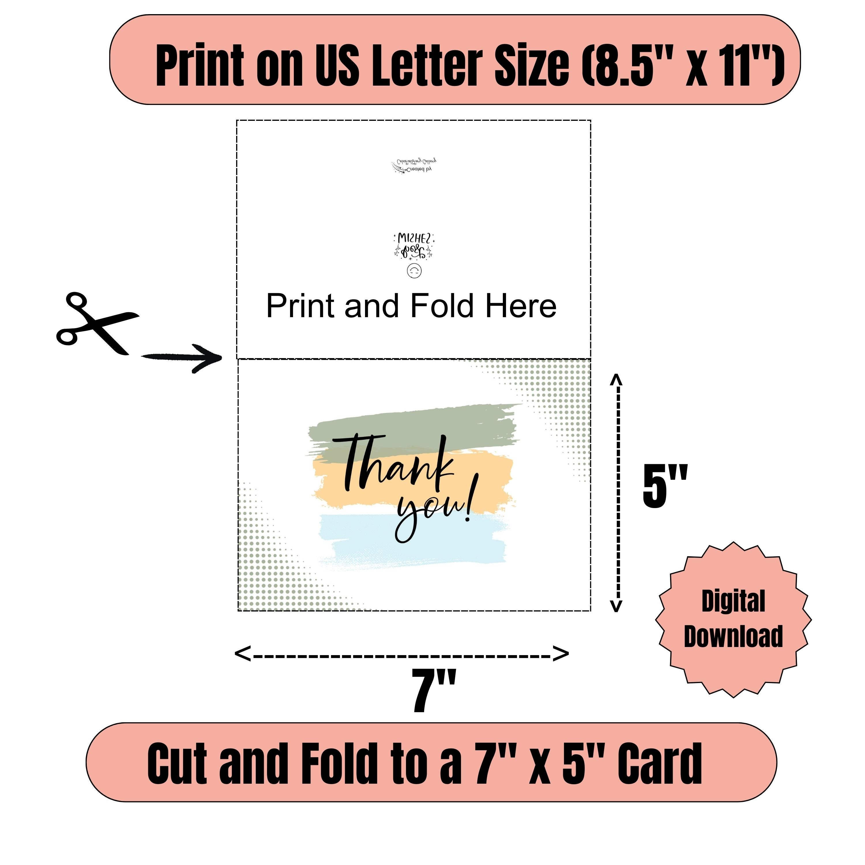 Printable Thank You Card for Family, Friends. - Etsy