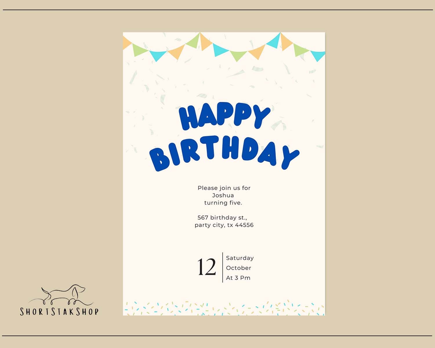 Birthday Invitation, Template, Happy Birthday Invitation, Instant ...