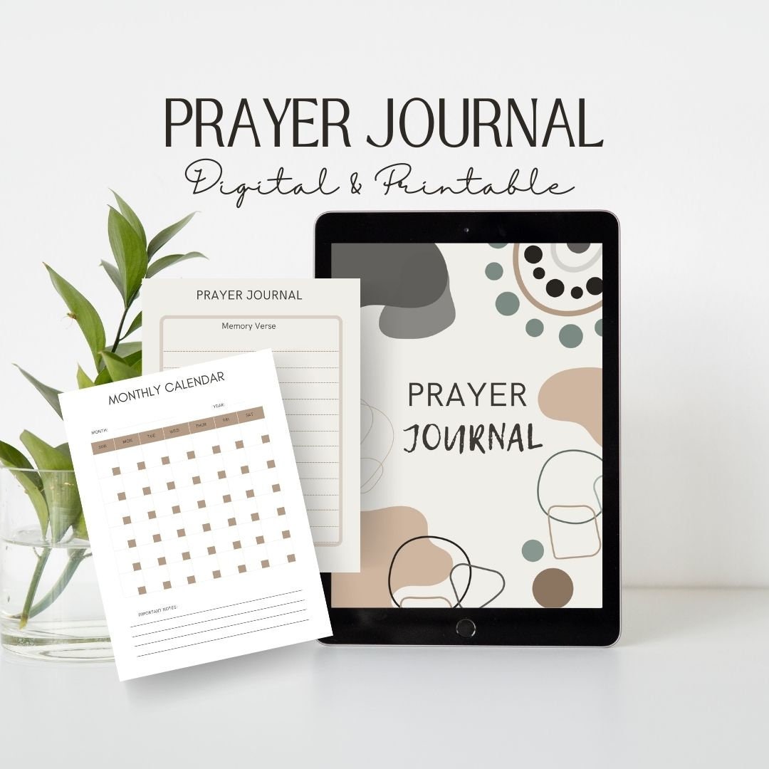 Printable Prayer Journal Church Journal Spiritual Journal Bible Study ...