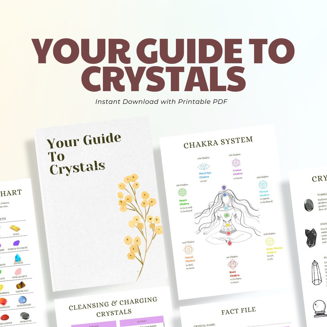 Guide to Crystals Planner - Printable (A4) | Spirituality Planner ...