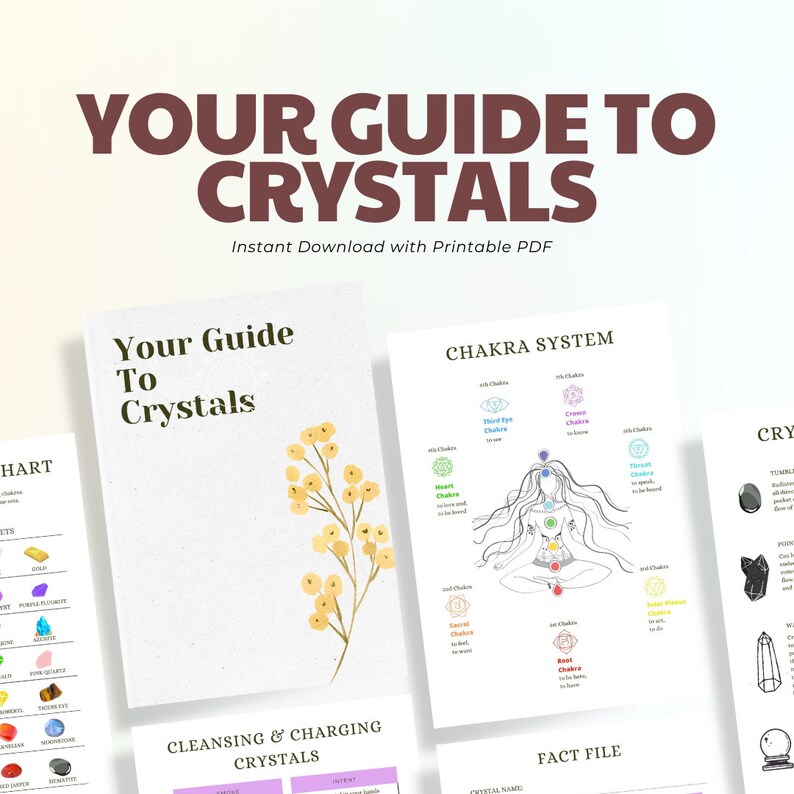 Guide to Crystals Planner - Printable (A4) | Spirituality Planner ...