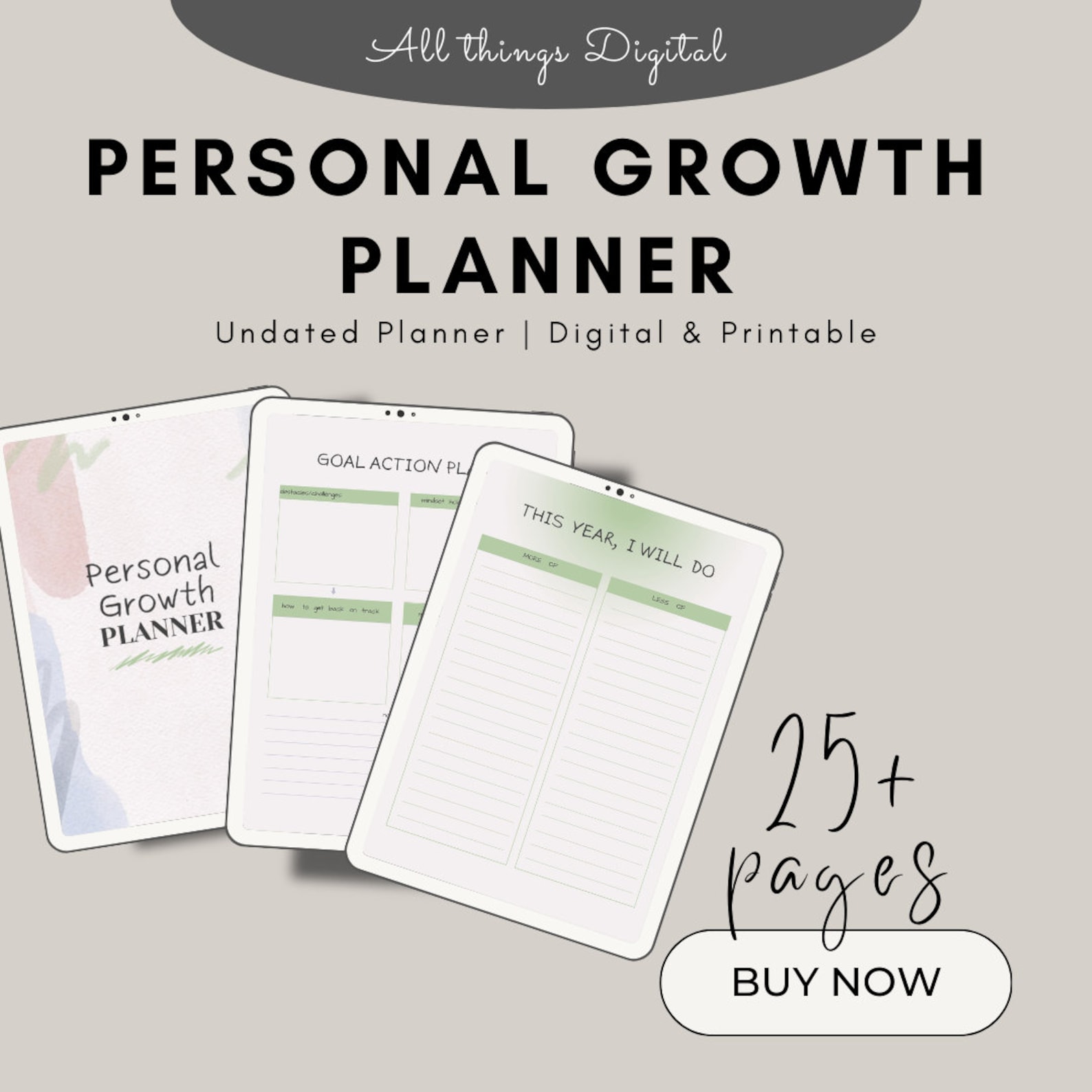 Printable Personal Growth Planner Self-help Professional Development ...
