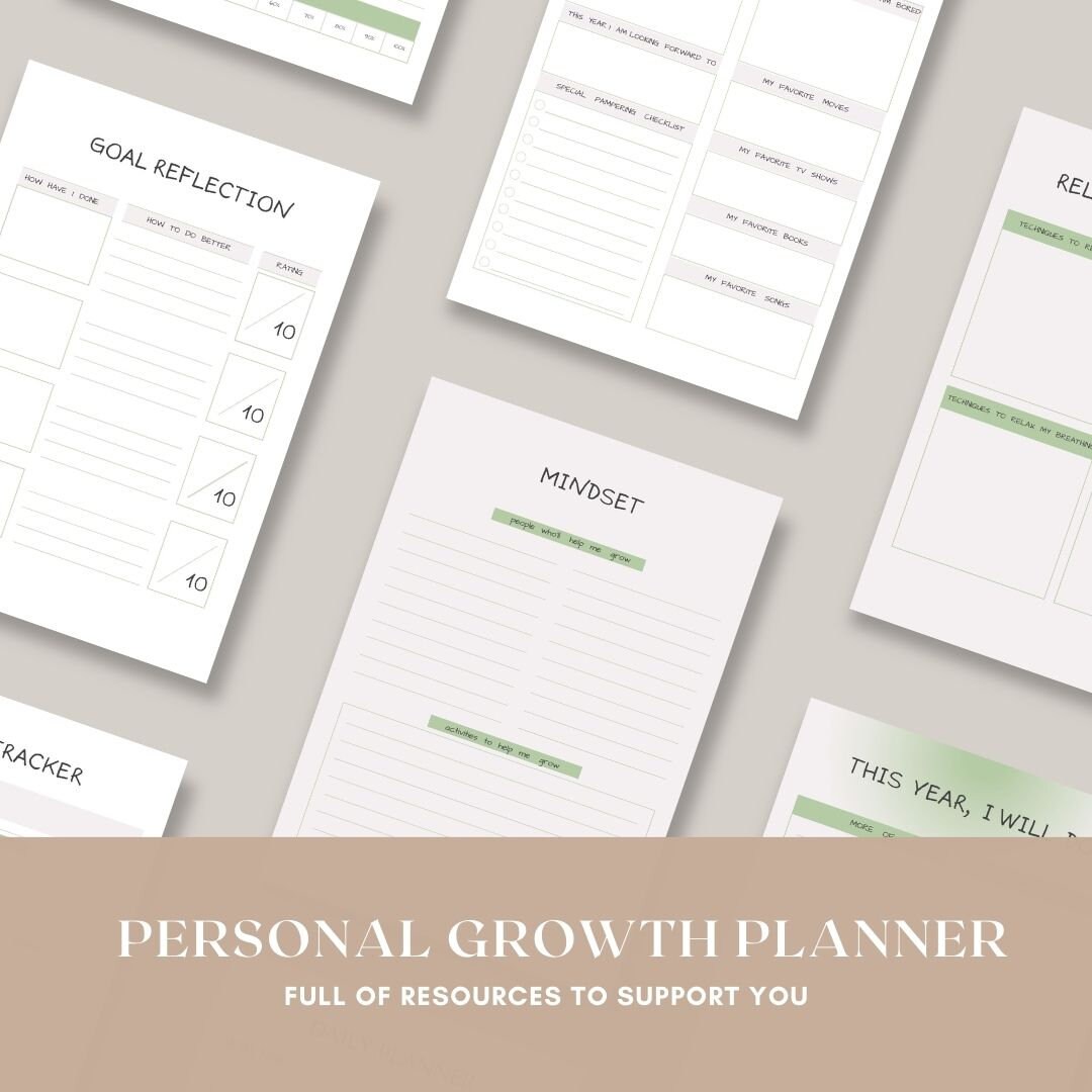 Printable Personal Growth Planner | Self-help | Professional ...