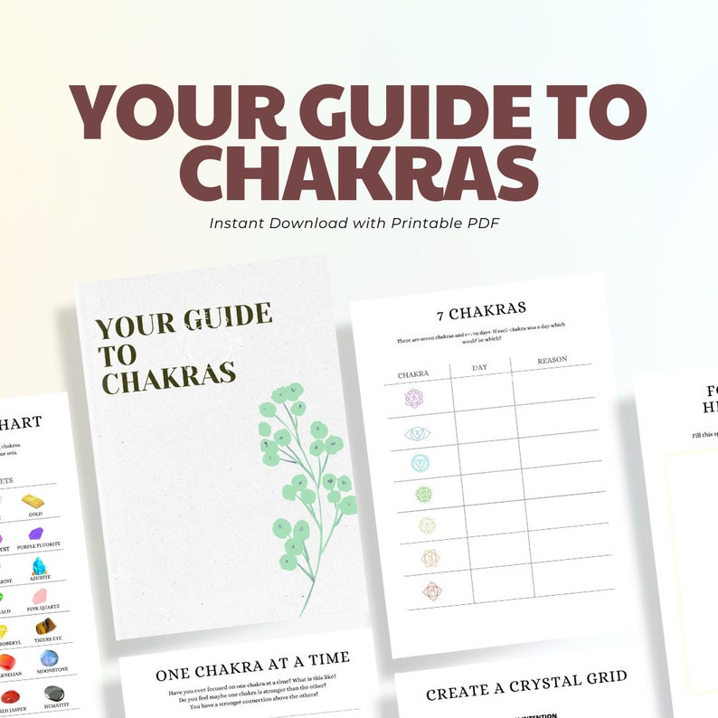 Your Guide to Chakras Printable A4 Spirituality Planner Manifesting ...