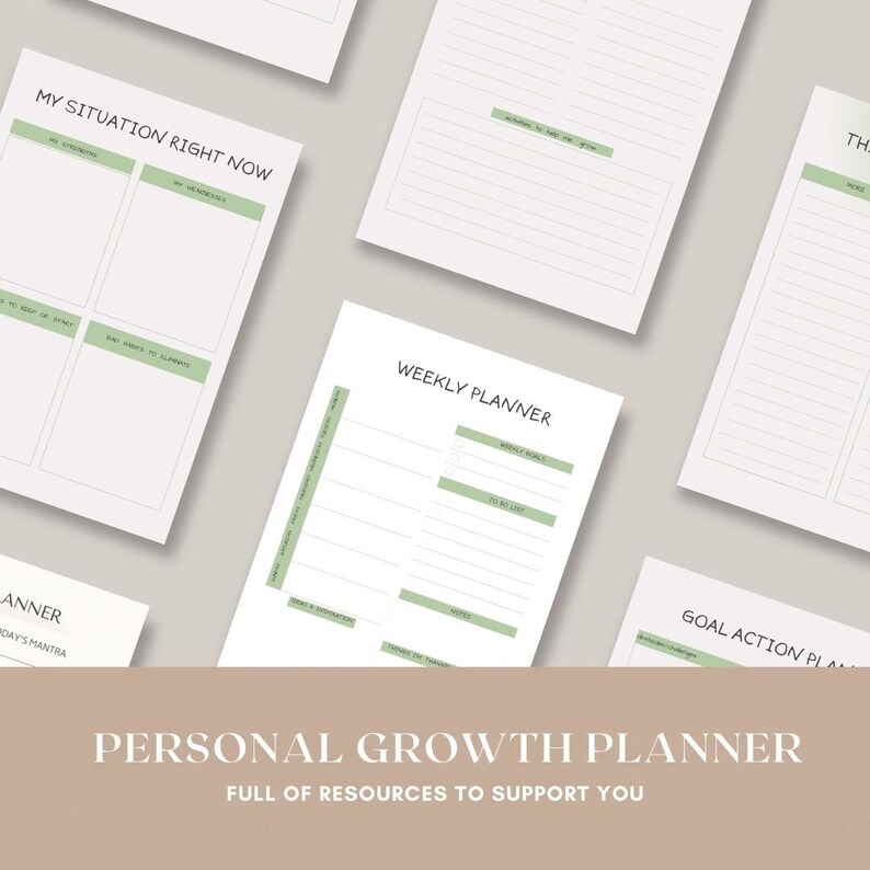 Printable Personal Growth Planner | Self-help | Professional ...