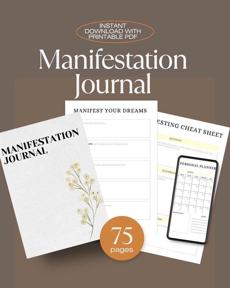 Digital Manifestation Journal Printable A4 Manifest the Life of Your ...