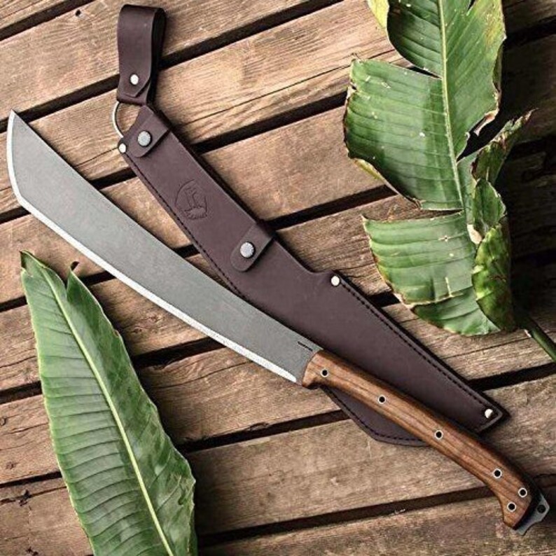 Beautiful Custom Handmade Carbon Seel Hunting Short Sword / Machete ...