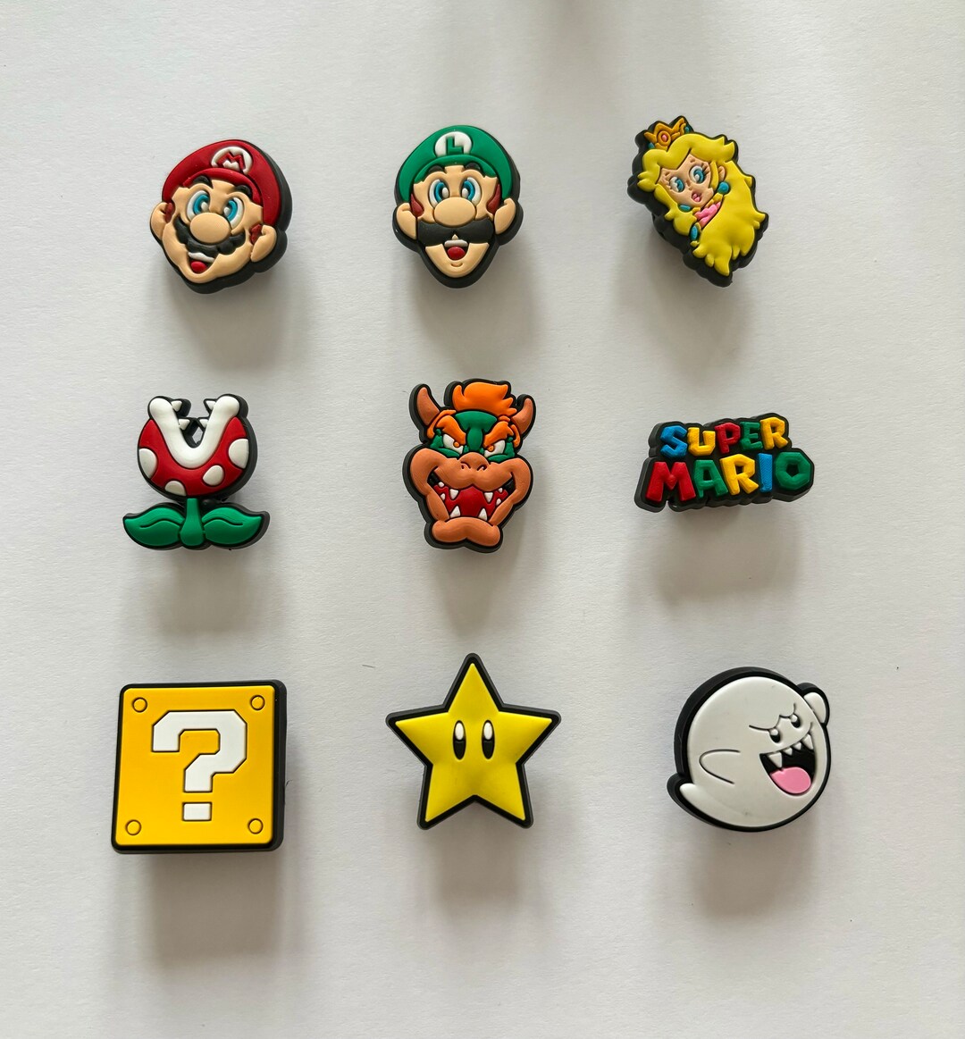 Mario Gamer Gaming Luigi Princess Peach Ghost Bowser Croc Charms ...