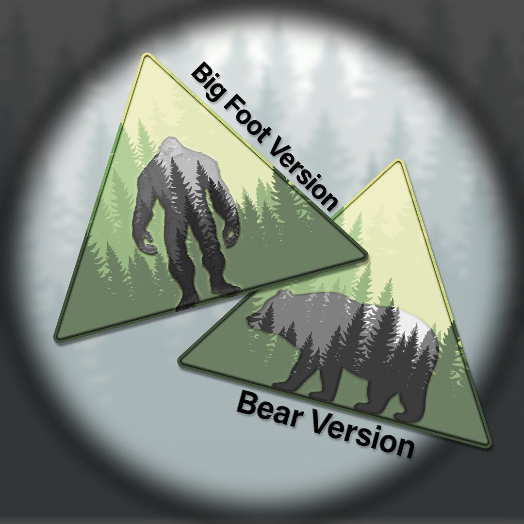 Bear / Big Foot in the Woods – Vehicle Sticker/decal (3.5x4.5 Inch ...