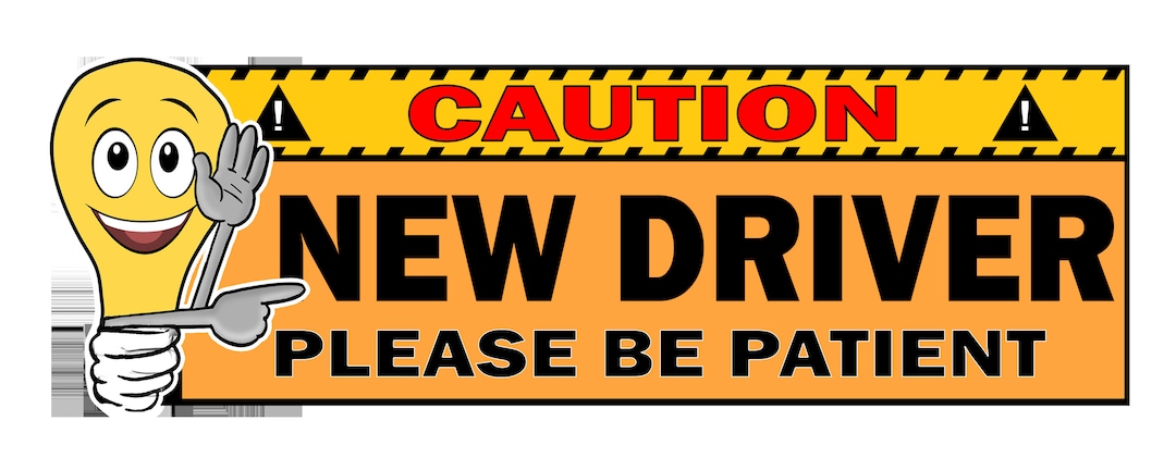 New Driver Please Be Patient Vehicle Sticker/decal 3x9 - Etsy