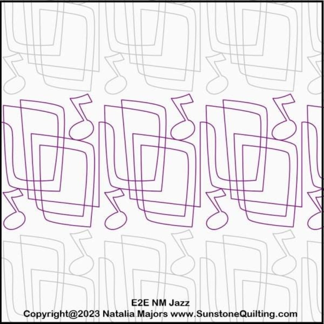E2E NM Jazz - Longarm Machine Quilting Digital Pattern - Edge to Edge ...