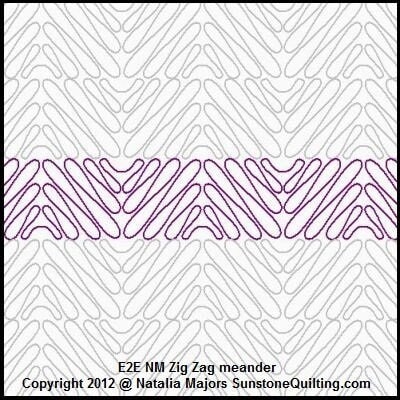 Longarm Machine Quilting Digital Pattern - E2E NM Zigzag Meander - Edge to Edge Pantograph - Etsy