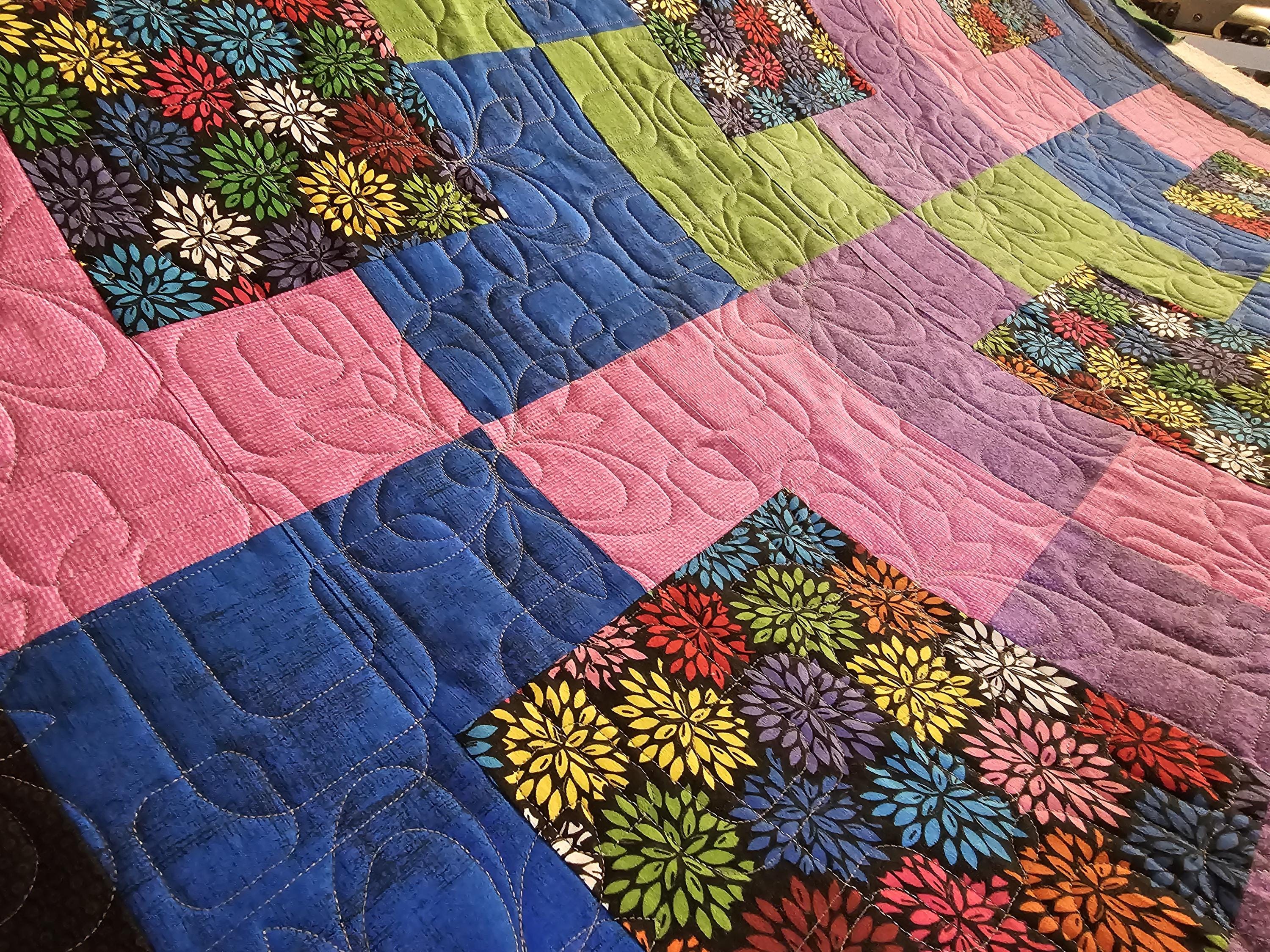 E2E NM Spring Flowers - Longarm Machine Quilting Digital Pattern - Edge ...