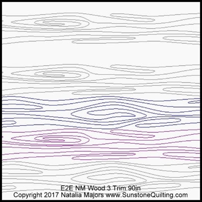 E2E NM Wood 3 Trim 90in - Longarm Machine Quilting Digital Pattern - Edge to Edge Pantograph - Etsy