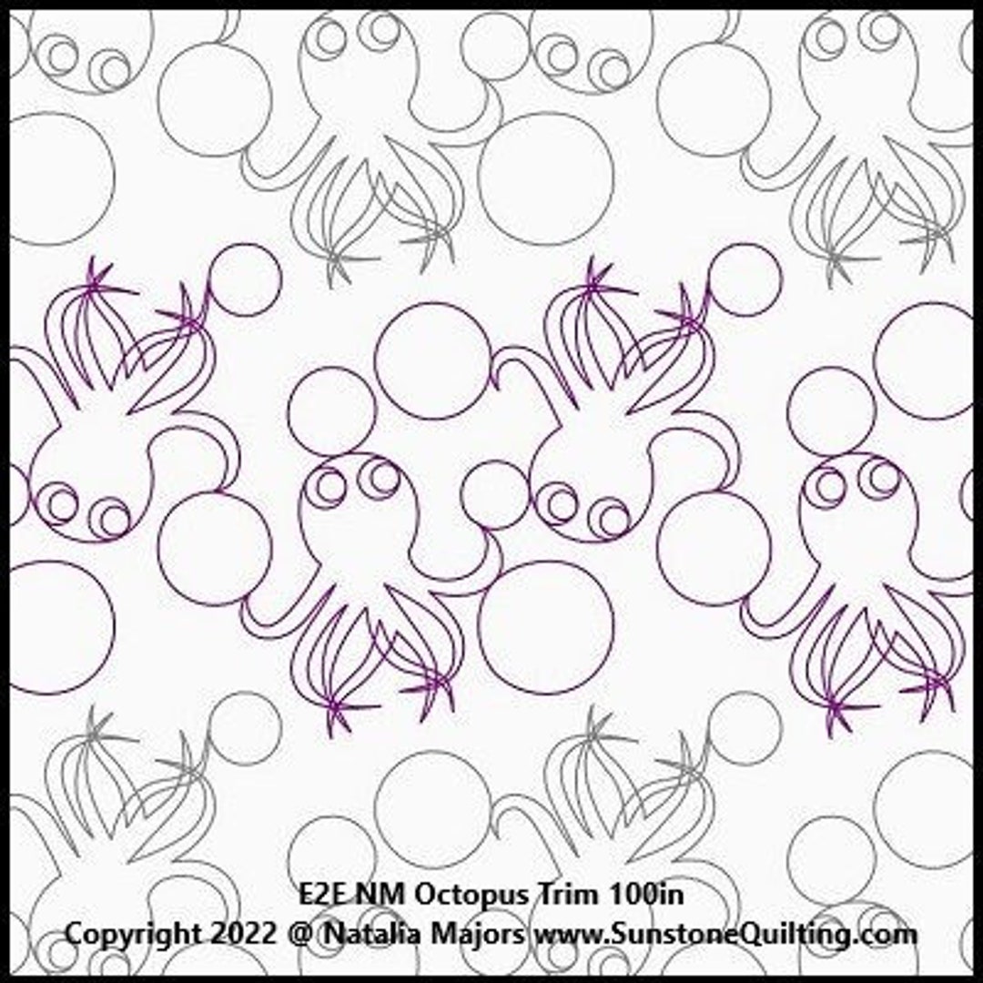 E2E NM Octopus Trim 90in - Longarm Machine Quilting Digital Pattern ...
