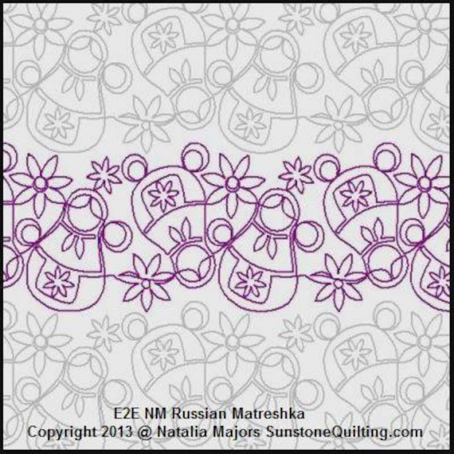 E2E NM Russian Matreshka - Longarm Machine Quilting Digital Pattern ...