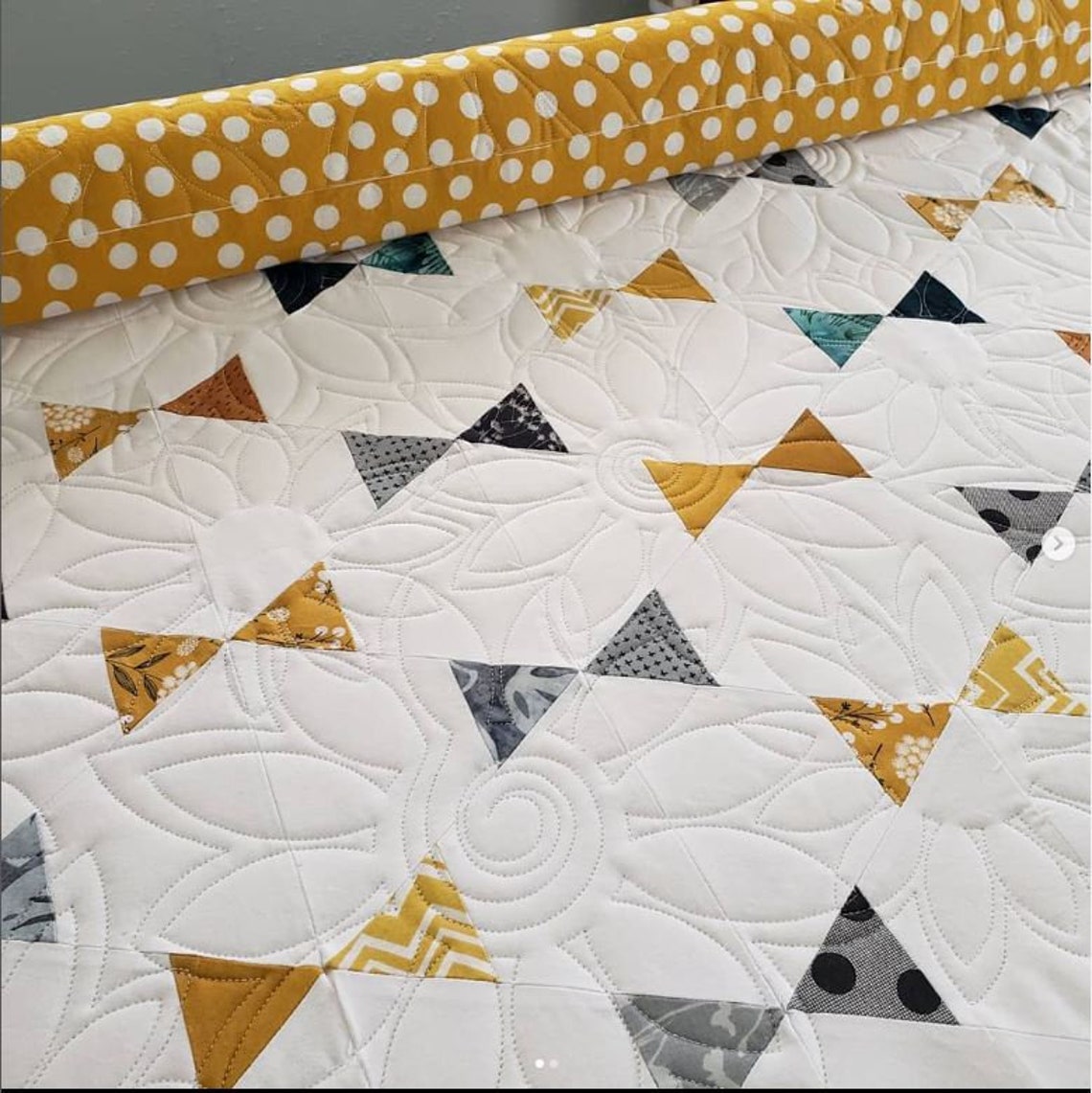 E2E NM Sunflower - Longarm Machine Quilting Digital Pattern - Edge to Edge Pantograph - Etsy