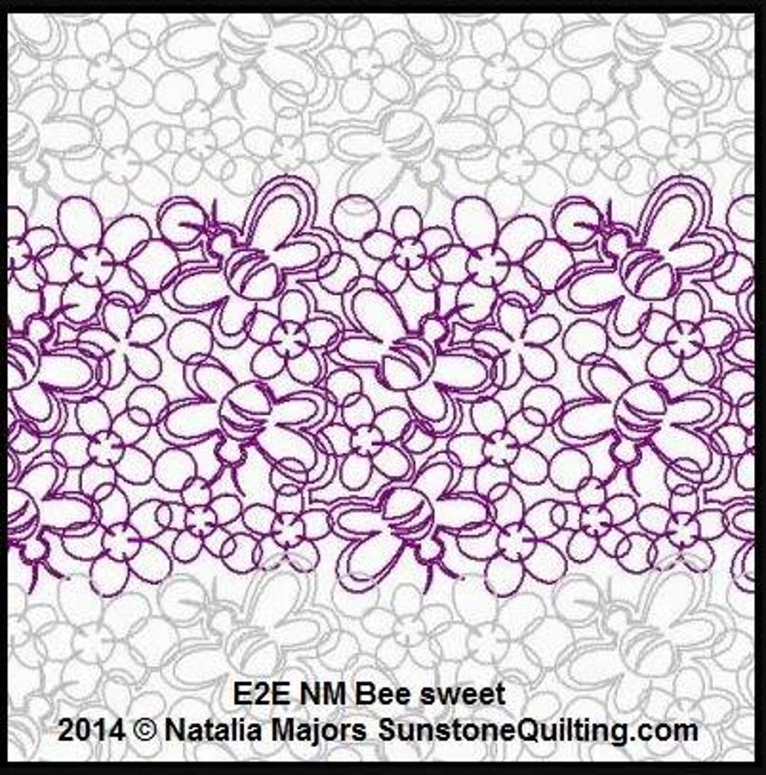 E2E NM Bee Sweet - Longarm Machine Quilting Digital Pattern - Edge to ...