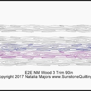 E2E NM Wood 3 Trim 90in - Longarm Machine Quilting Digital Pattern - Edge to Edge Pantograph - Etsy