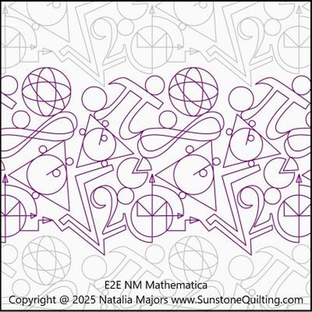 Longarm Machine Quilting Digital Pattern - E2E NM Mathematica - Edge to ...