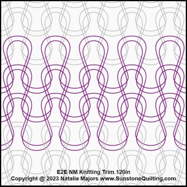 Longarm Machine Quilting Digital Pattern - E2E NM Knitting - Edge to Edge Pantograph - Etsy